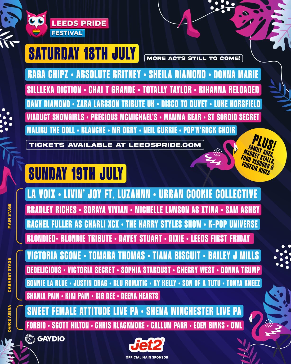 LEEDS PRIDE REVEALS FULL STAR-STUDDED LINE-UP FOR HUGE 20TH ANNIVERSARY ...